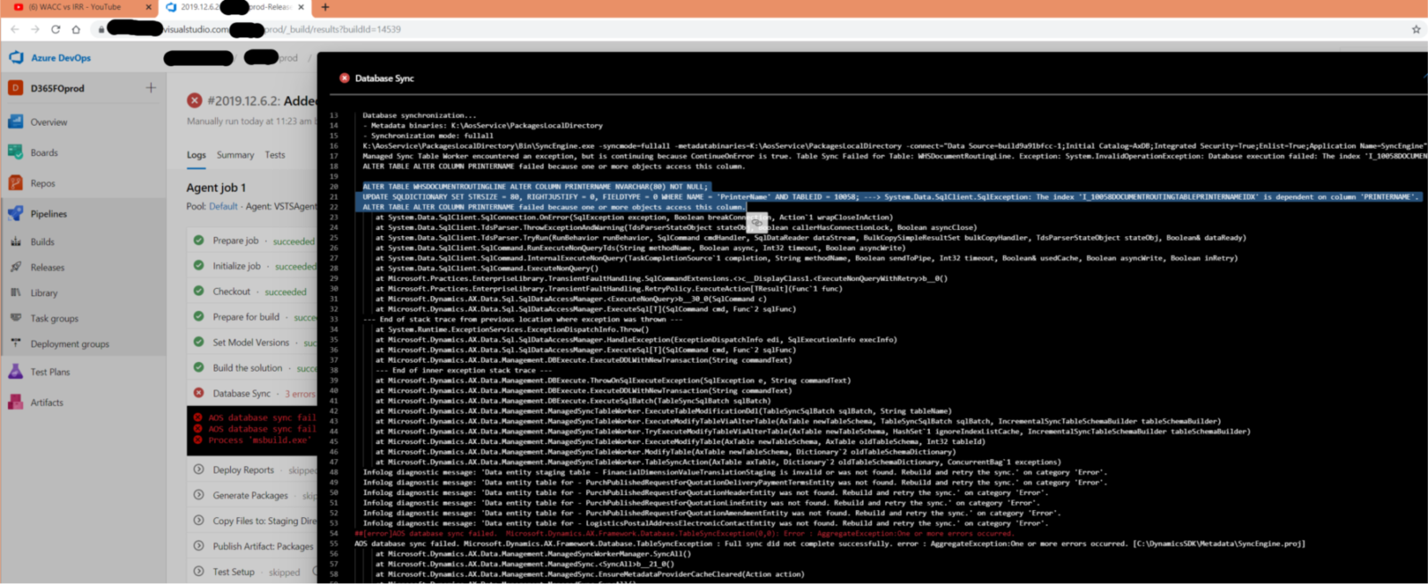 7DBSynchError_WHSDocumentRoutingLine_PrinterName - DAXVision ERP Consulting Ltd.